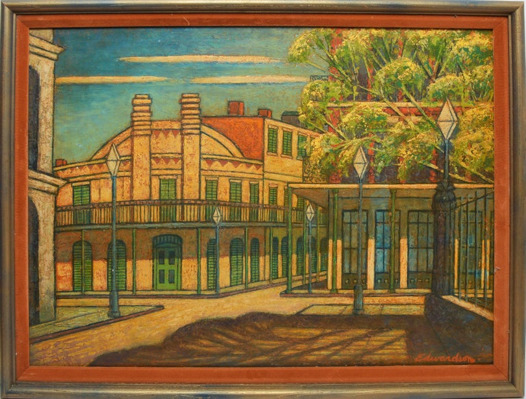 Laurence Edwardson - View of a New Orleans Street Scene by Laurence ...
