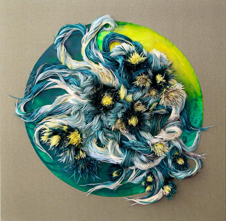 Laurence Le Constant - Birth Song, abstract wall sculpture, colored ...
