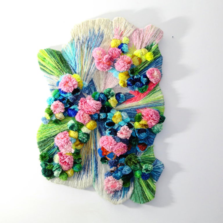 Laurence Le Constant - Nuages et rires, pastel colored tapestry silk ...