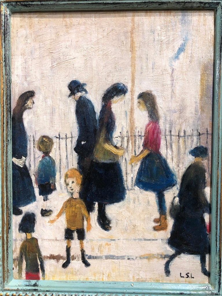 OLD MASTER Signed L S Lowry " Shopping Day " Oil Painting 20thCentury ...