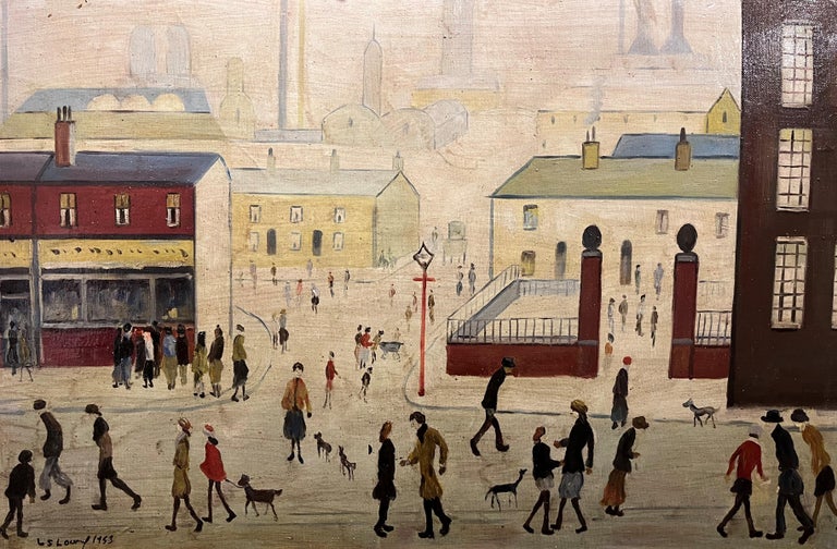 OLD MASTER Signed L S Lowry " The Town Factory " Oil Painting 20th ...
