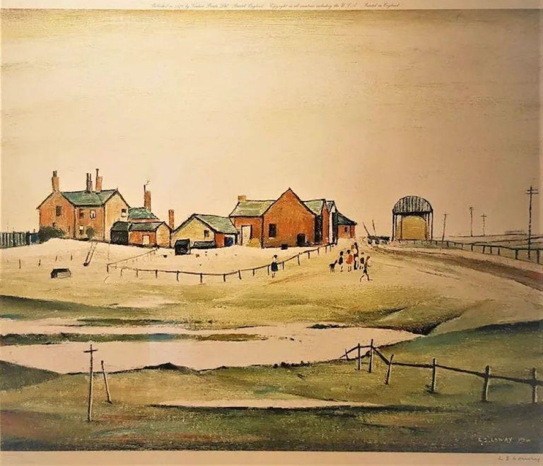 Laurence Stephen Lowry - Laurence Stephen Lowry, Landscape with Farm ...