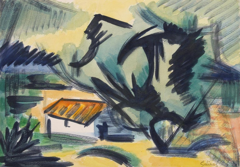 Laurent Marcel Salinas - Farmhouse, Painting by Laurent Marcel Salinas ...