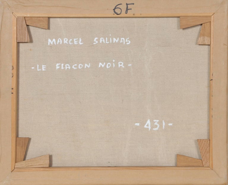 Laurent Marcel Salinas - Le Flacon Noir, Oil Painting by Laurent Marcel ...