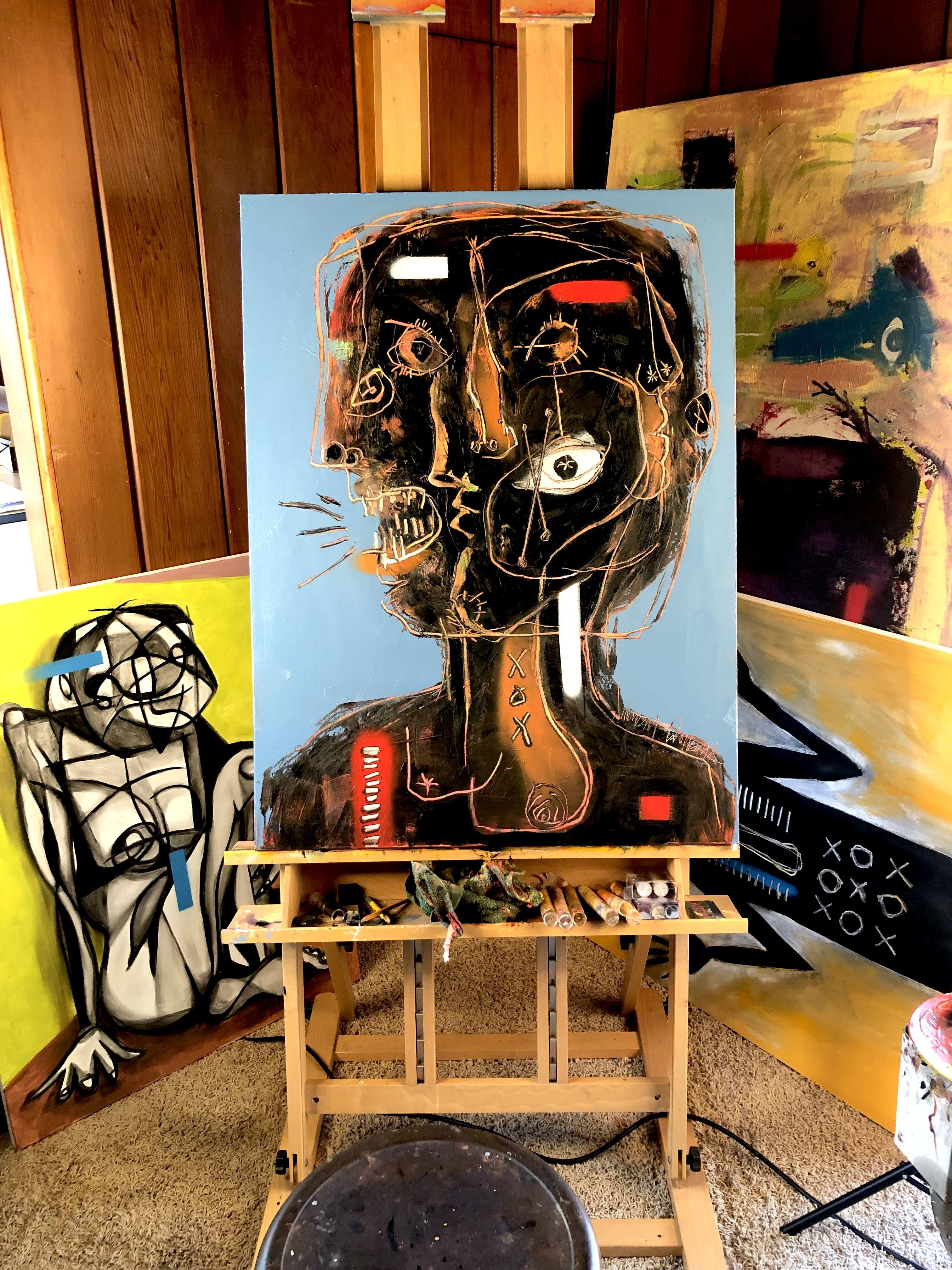 Laurent Proneur - Disturbing personality, Painting, Oil on Canvas For ...