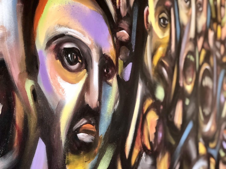 Laurent Proneur - France's riots, Painting, Oil on Canvas For Sale at ...