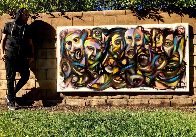 Laurent Proneur - France's riots, Painting, Oil on Canvas For Sale at ...