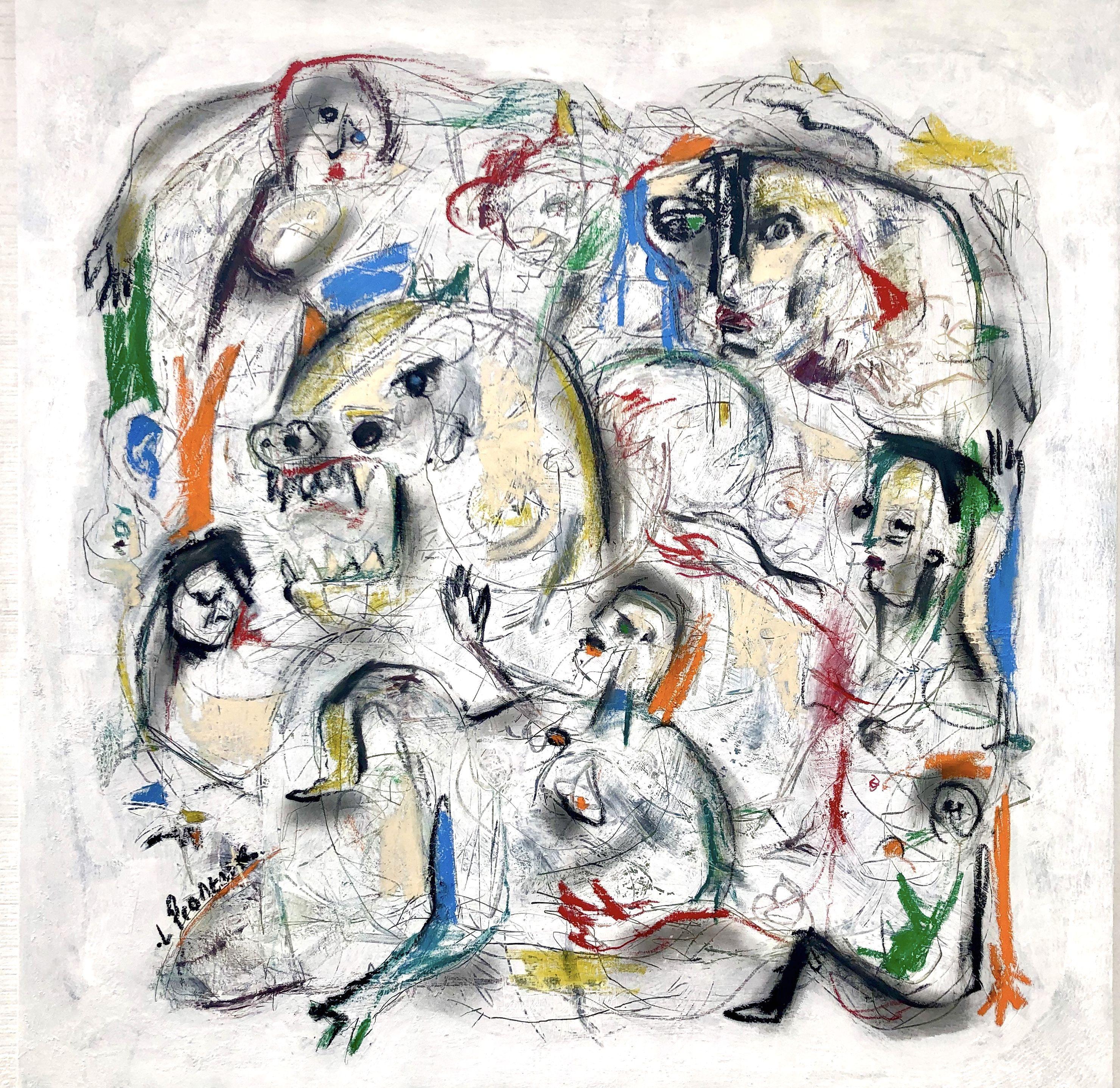 Laurent Proneur - Taming the beast, Painting, Oil on Canvas For Sale at ...