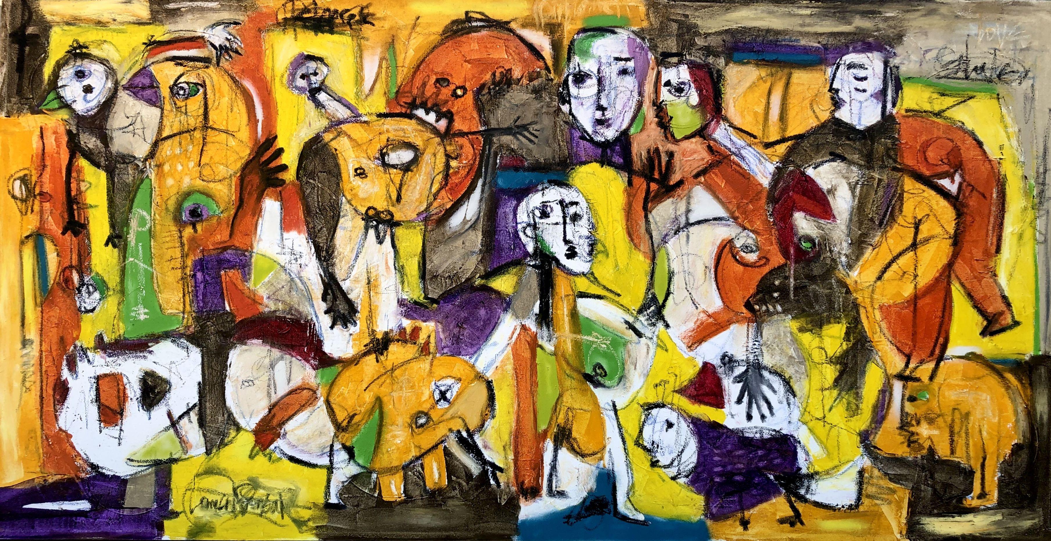 Laurent Proneur - YES, Painting, Oil on Canvas For Sale at 1stDibs