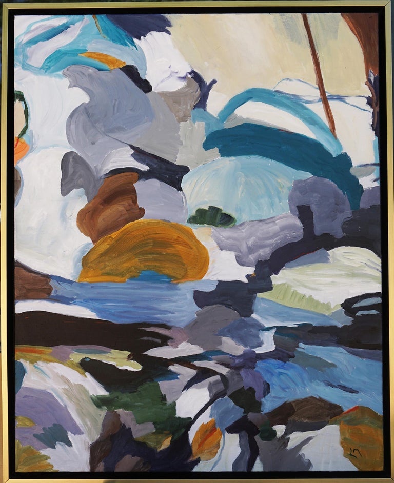 Laurie MacMillan - "Mountain Pool #2" Contemporary Acrylic Abstract ...