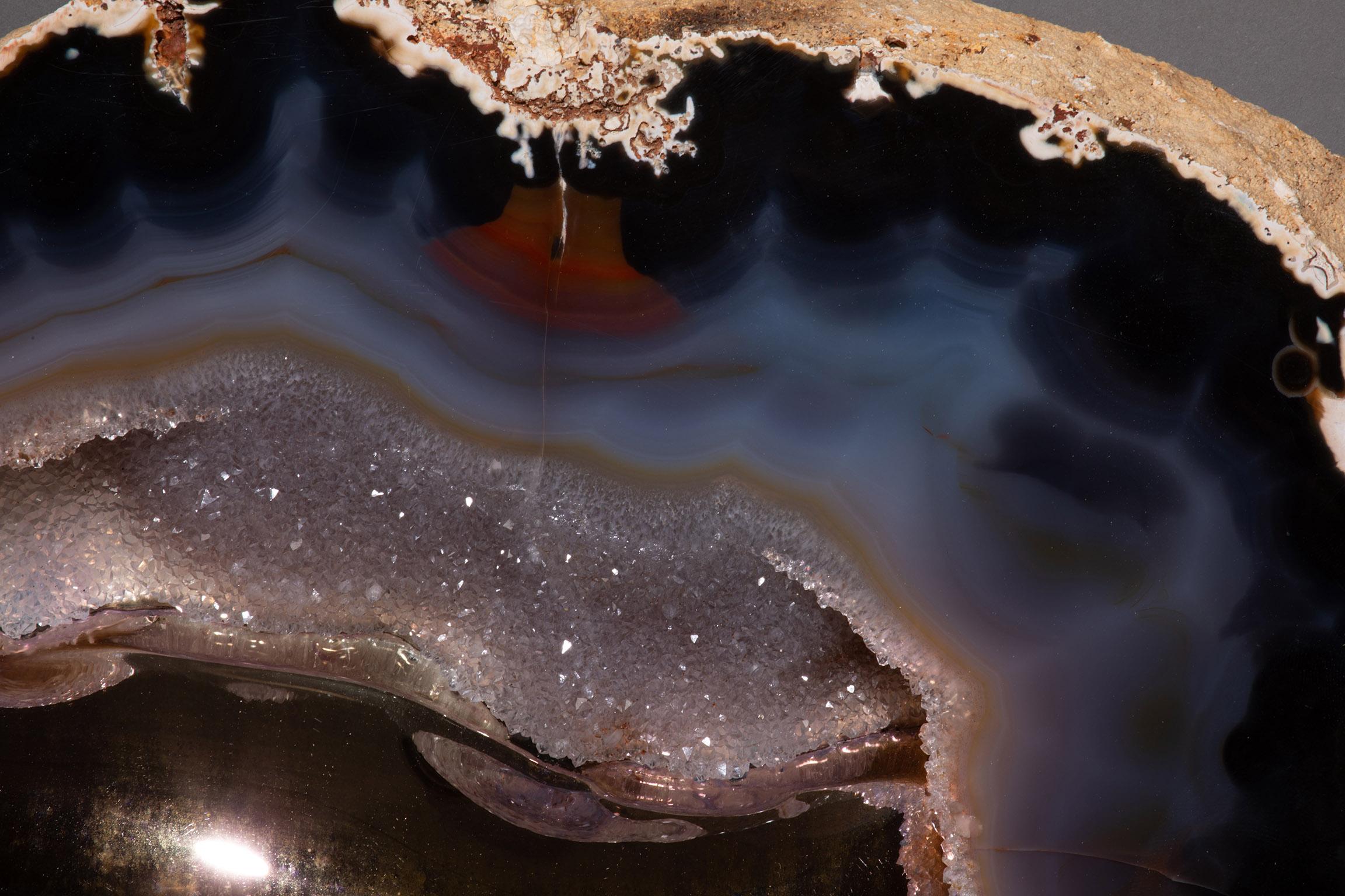 "Lava" Agate Mirror For Sale at 1stDibs