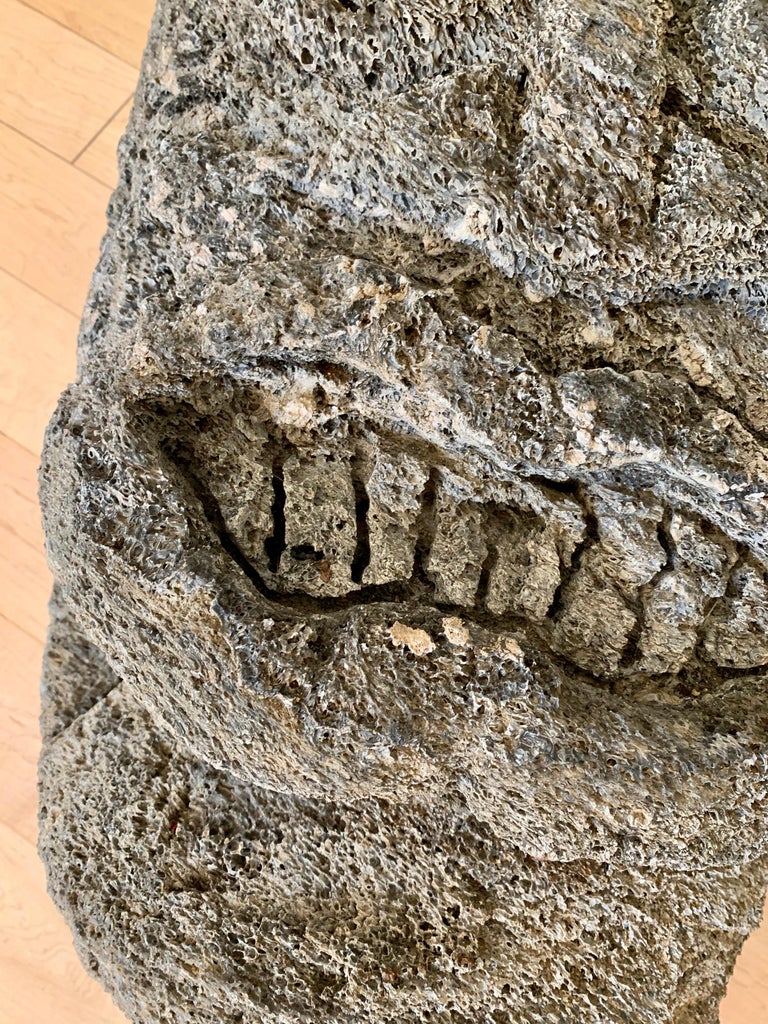 Lava Rock Face Sculpture at 1stDibs | lava rock sculpture
