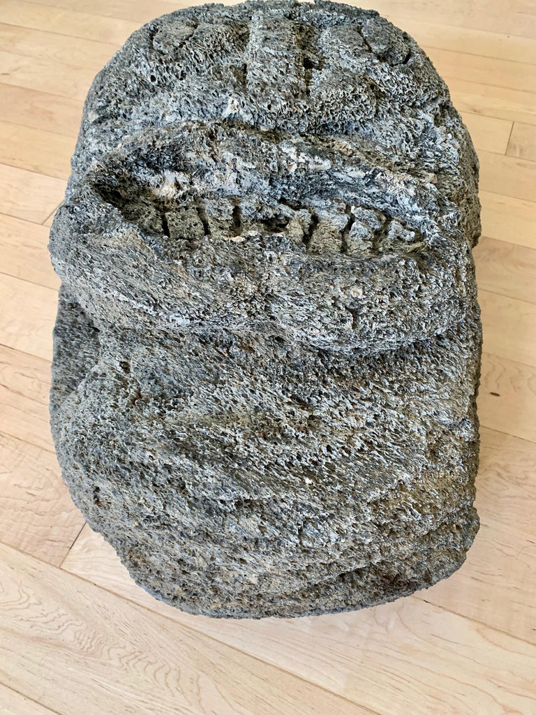 Lava Rock Face Sculpture at 1stDibs | lava rock sculpture