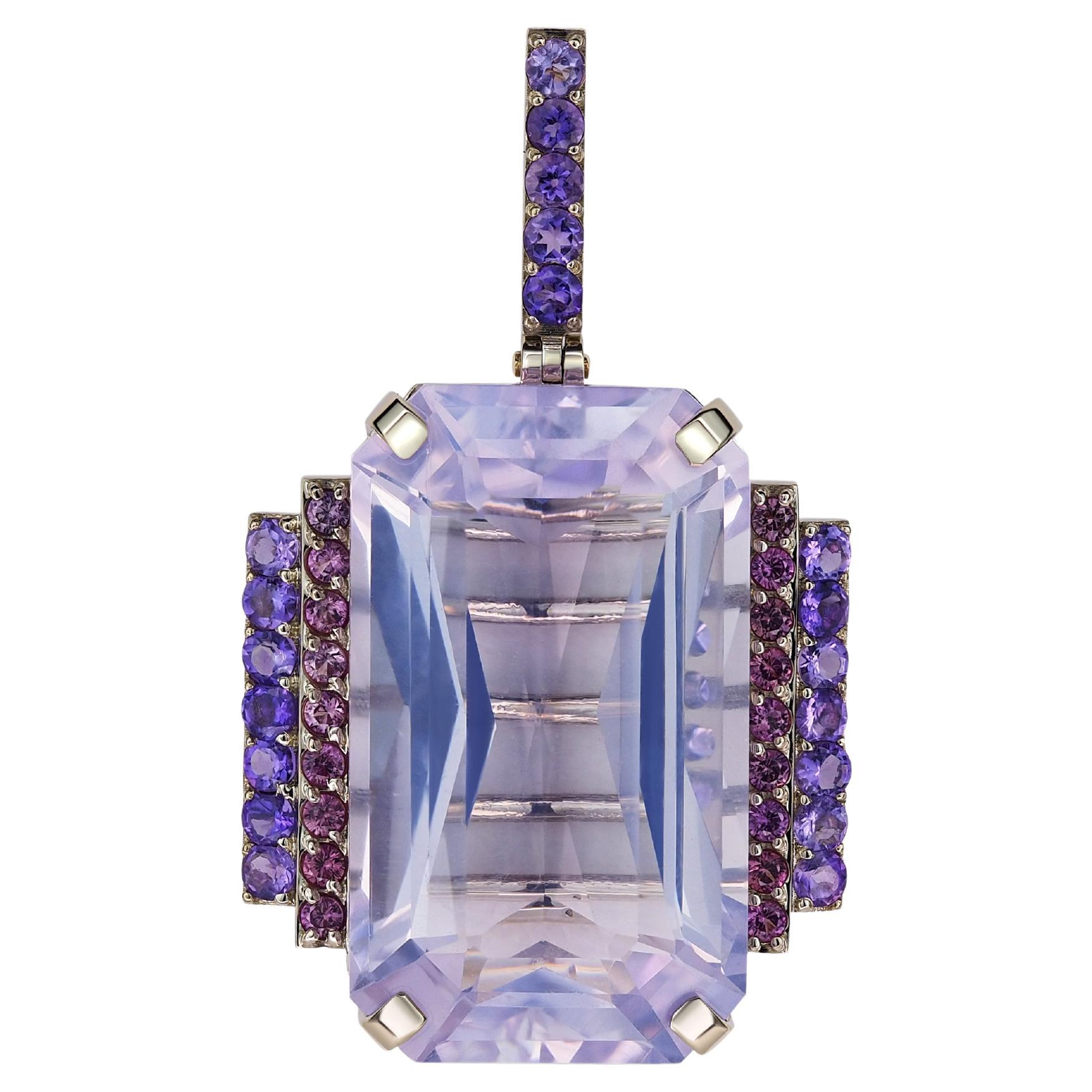Lavender Amethyst Pendant in 14k Gold at 1stDibs