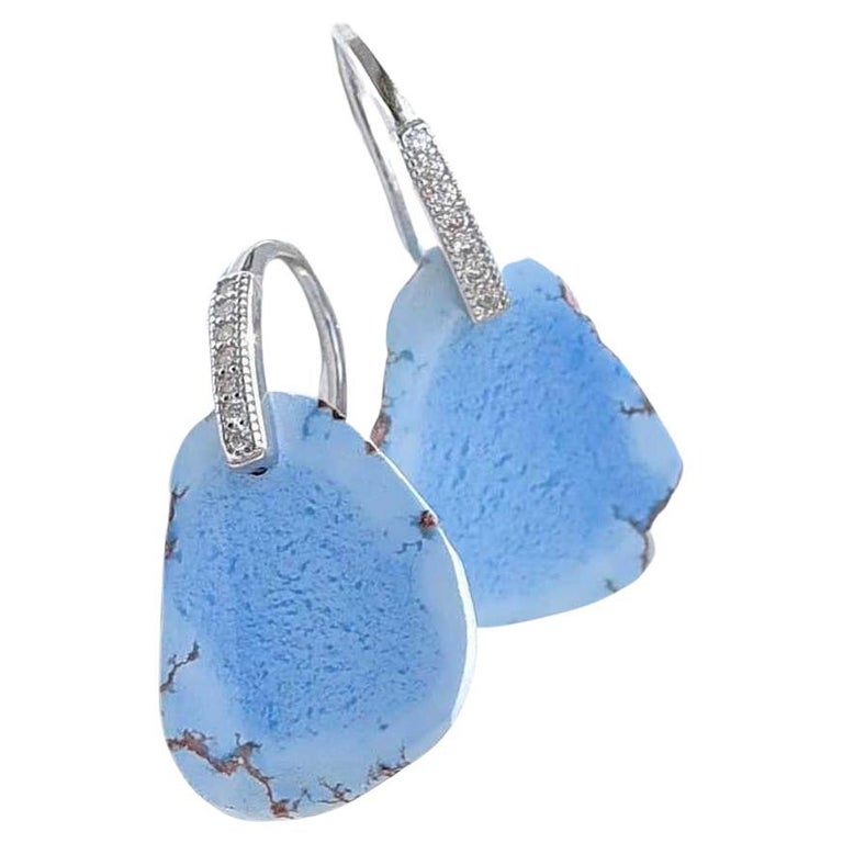 Lavender (Golden Hill, Kazakhstan) Turquoise Earrings at 1stDibs