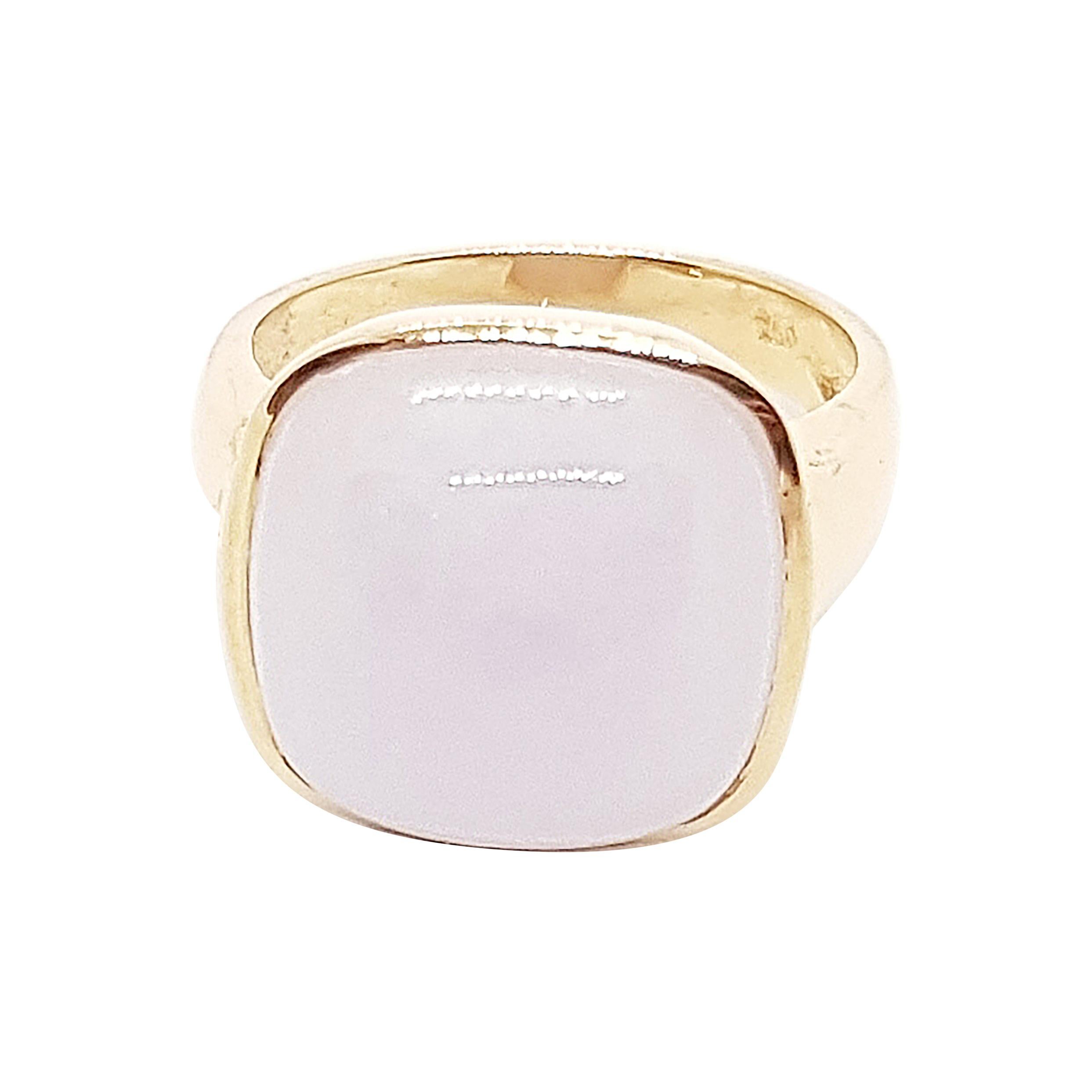 Lavender Jade with Purple Sapphire Ring Set in 18 Karat Gold Settings ...