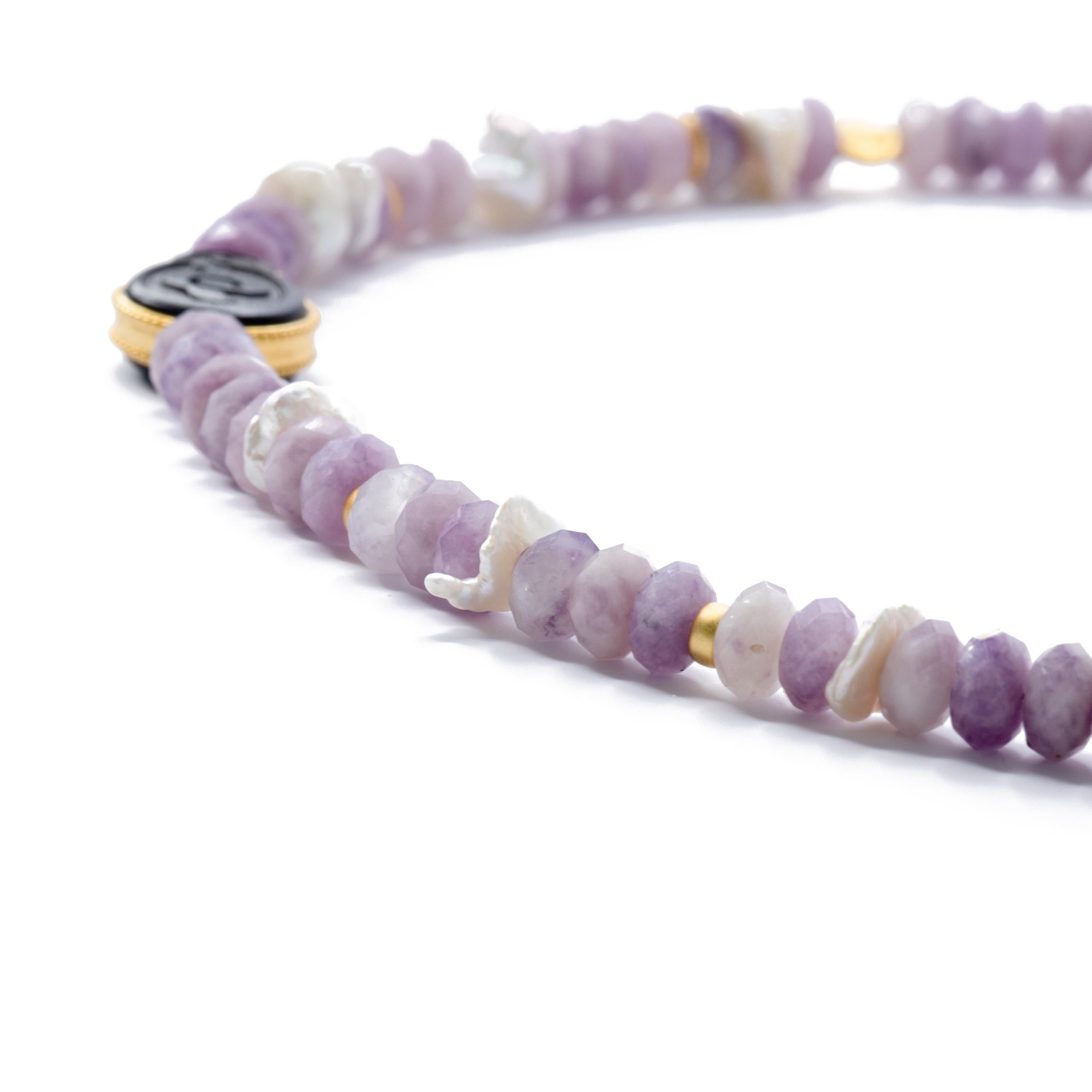 Lavender Kunzite Pearl Necklace - by Bombyx House For Sale at 1stDibs