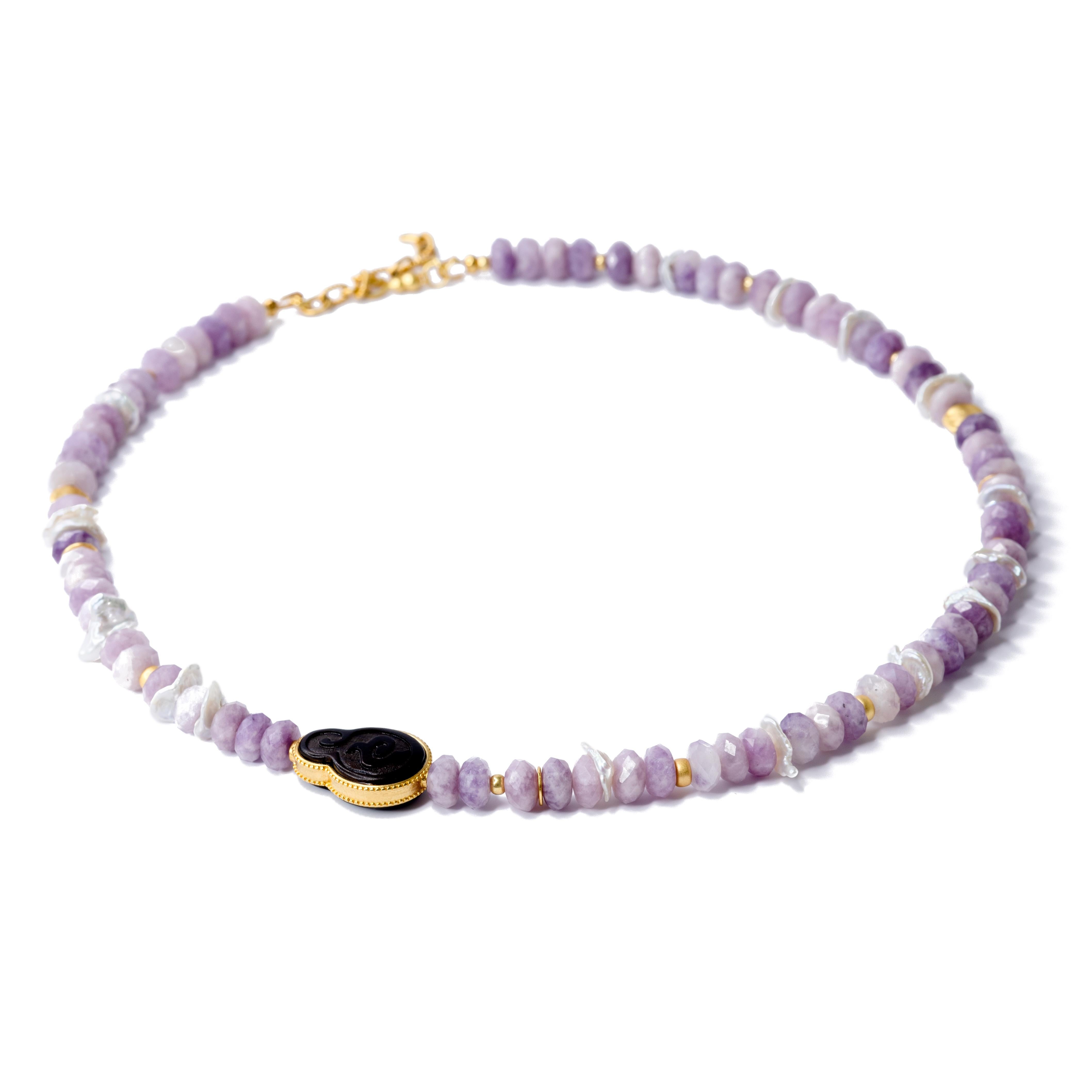 Lavender Kunzite Pearl Necklace - by Bombyx House For Sale at 1stDibs