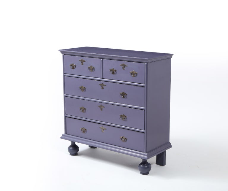 Lavender Purple Lacquer Shallow Dresser Chest of Drawers For Sale at ...