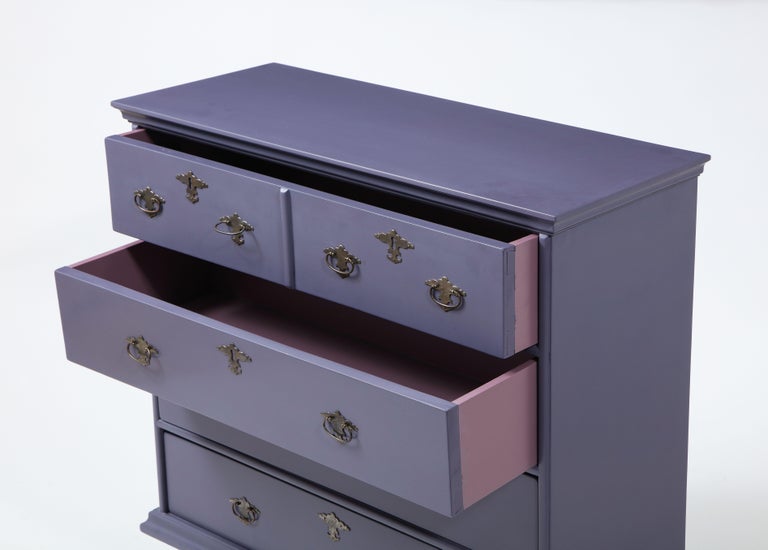 Lavender Purple Lacquer Shallow Dresser Chest of Drawers For Sale at ...