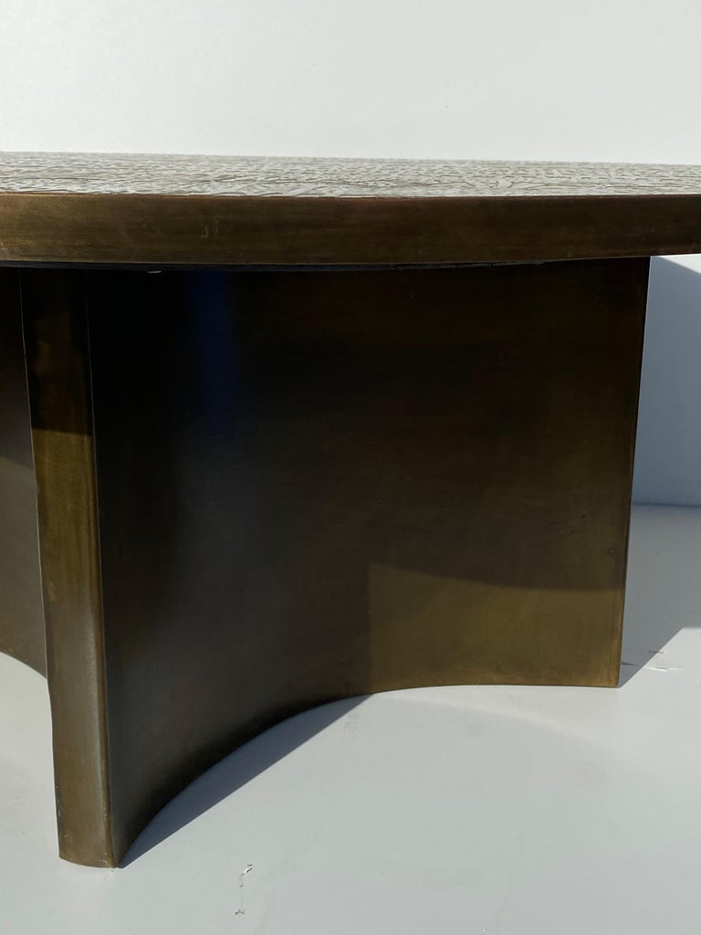 LaVerne "Eternal Forest" Etched Bronze Coffee Table at 1stDibs