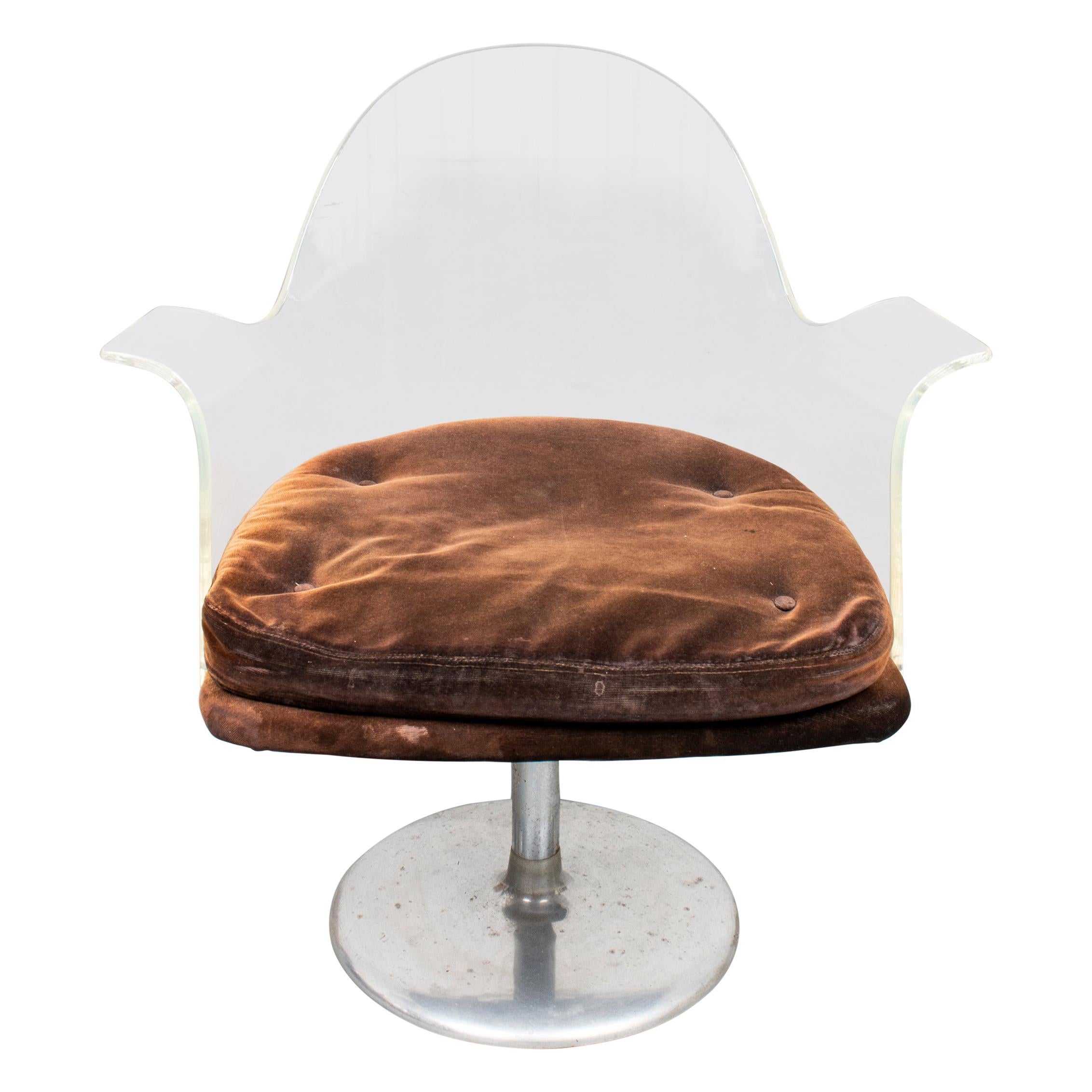 MID CENTURY VINTAGE LUCITE CHAIRS Faux Zebra at 1stDibs