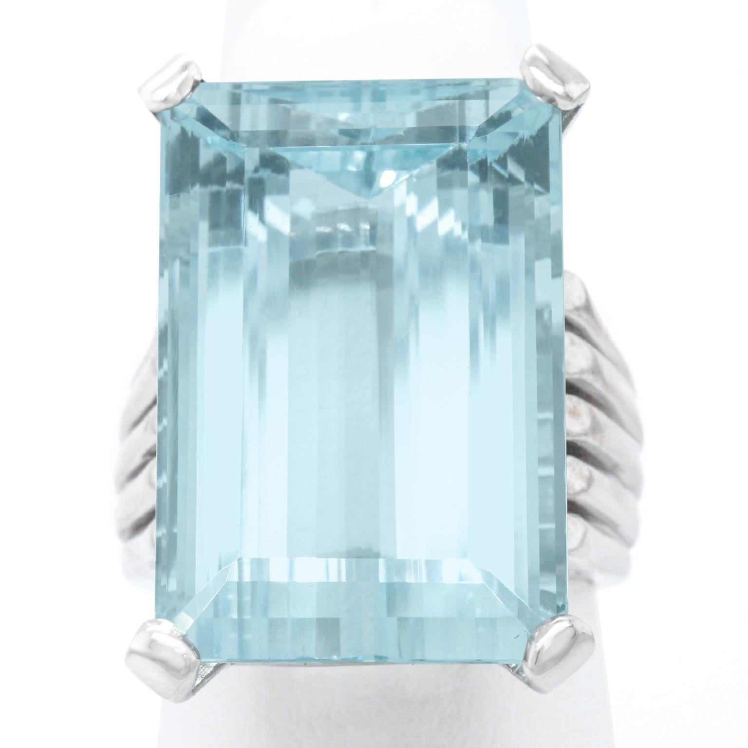 Lawrence Jeffrey 30ct Aquamarine-set Gold Ring For Sale at 1stDibs ...