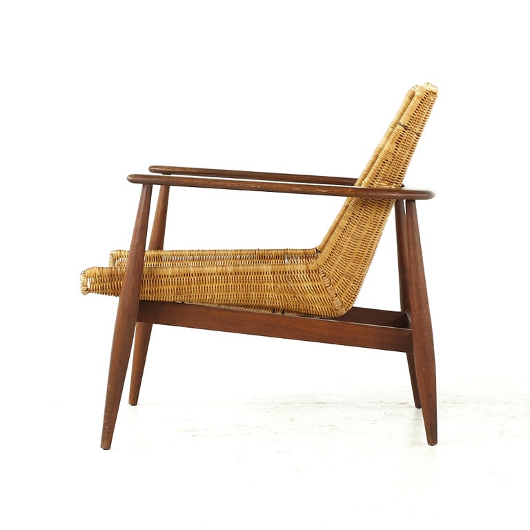 Lawrence Peabody for Richardson Nemschoff Midcentury Cane Lounge Chair ...