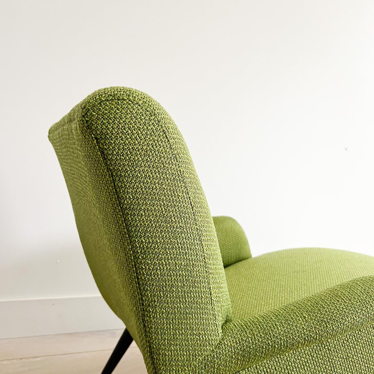 Lawrence Peabody for Selig Chaise Lounger w/ New Upholstery at 1stDibs