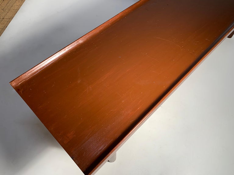 Lawrence Peabody Long Walnut Bench / Coffee Table For Richardson ...