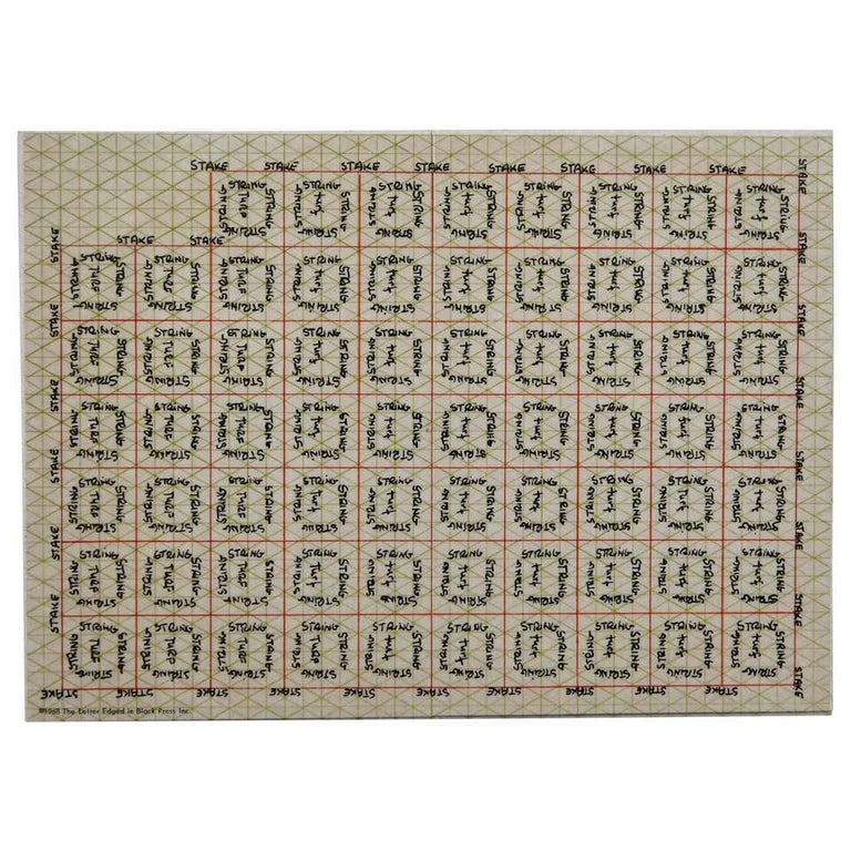 Lawrence Weiner Hand Signed Artwork 'Turf, Stake and String', 1968 For ...