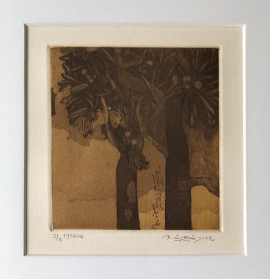 Laxma Goud - Untitled, Etching on Paper, Modern Indian Artist K. Laxma ...