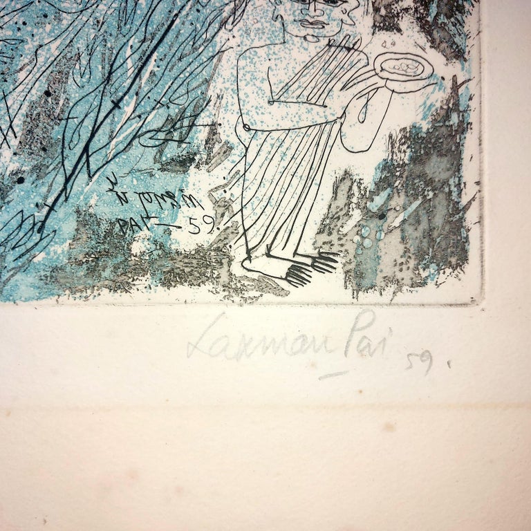 Laxman Pai - Modern Etching Indian Artist Paris Goa Mythology Chagall ...