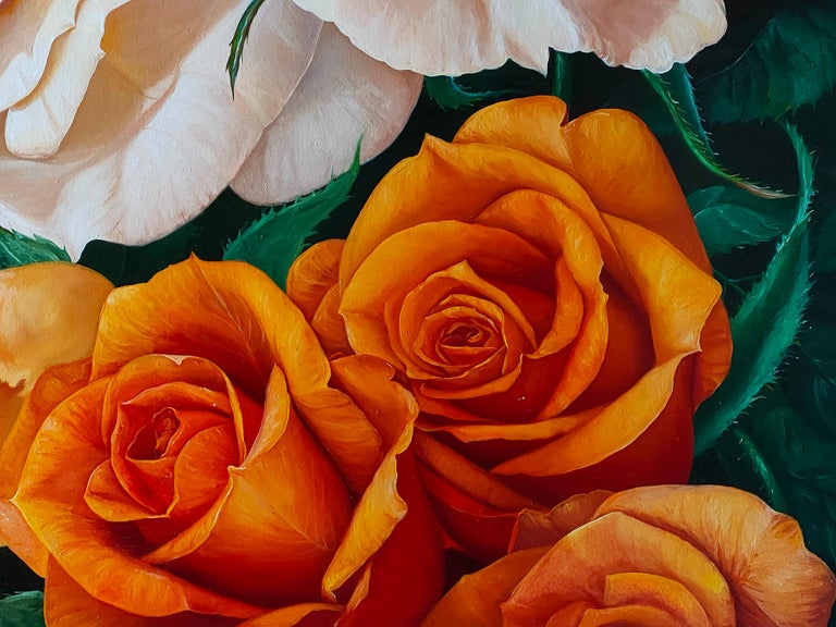 Layong Jingga Probo - Roses on The Leaves For Sale at 1stDibs