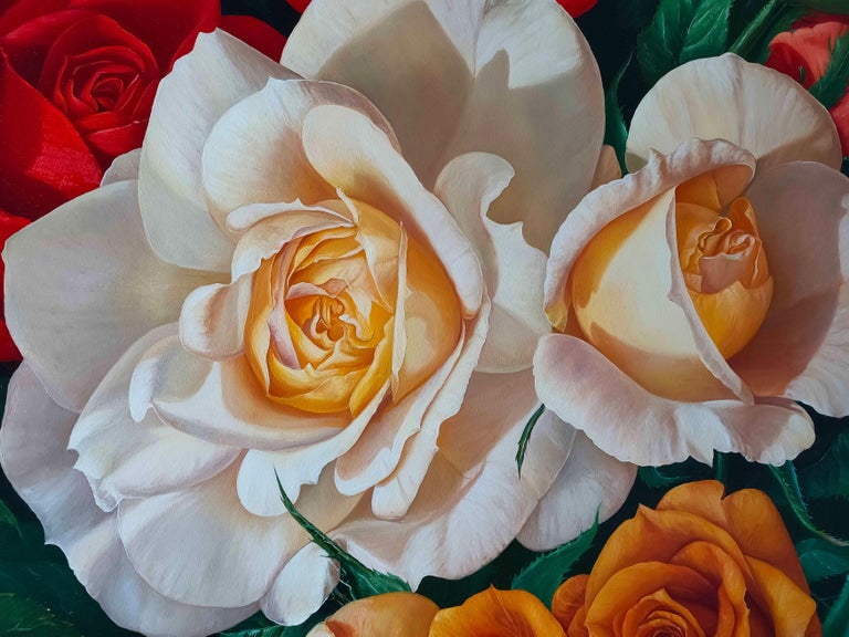 Layong Jingga Probo - Roses on The Leaves For Sale at 1stDibs