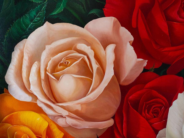 Layong Jingga Probo - Roses on The Leaves For Sale at 1stDibs