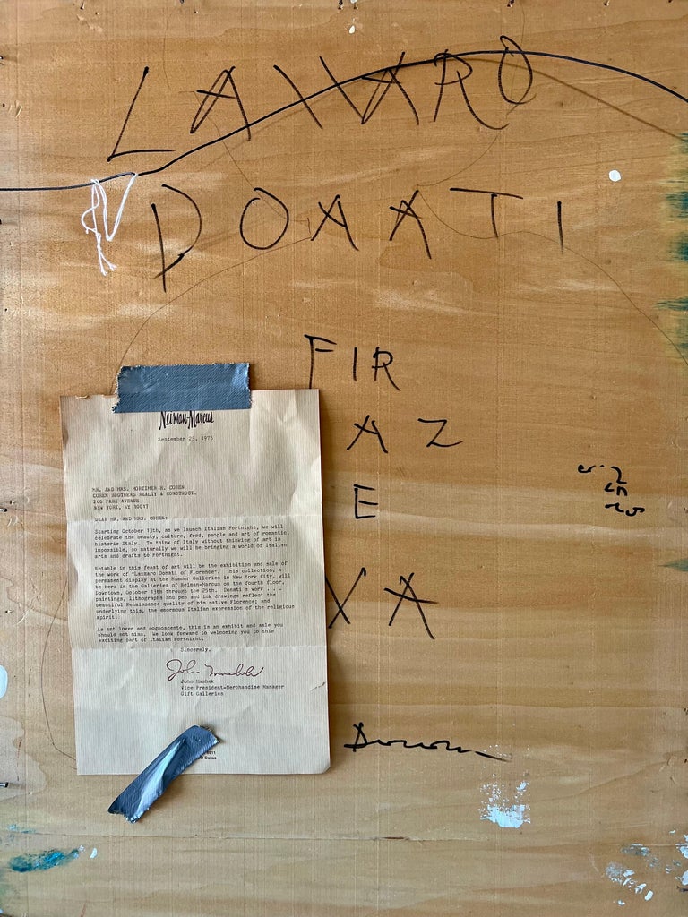 Lazzaro Donati - Italian Modernist Surrealist Woman Colorful Oil ...