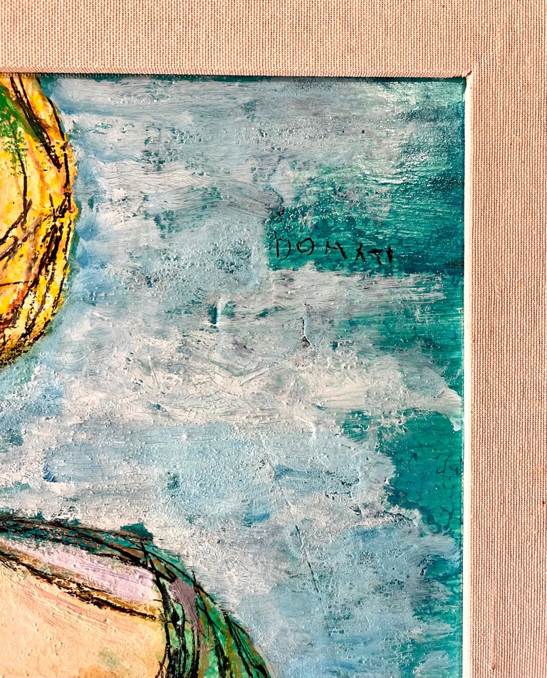 Lazzaro Donati - Italian Modernist Surrealist Woman Colorful Oil ...