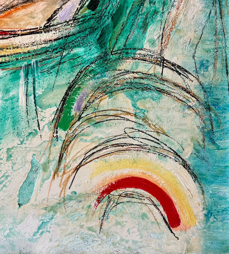 Lazzaro Donati - Italian Modernist Surrealist Woman Colorful Oil ...