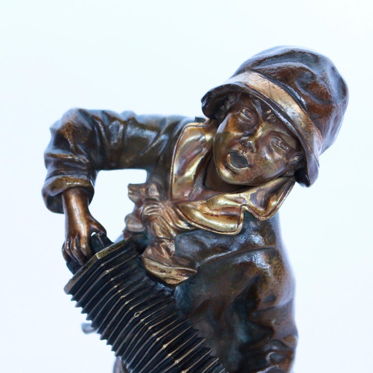 Demétre Chiparus "Lazzarone" Bronze Sculpture of a Young Boy Signed ...