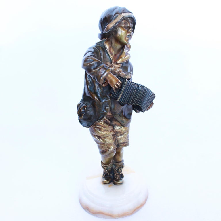 Demétre Chiparus "Lazzarone" Bronze Sculpture of a Young Boy Signed ...