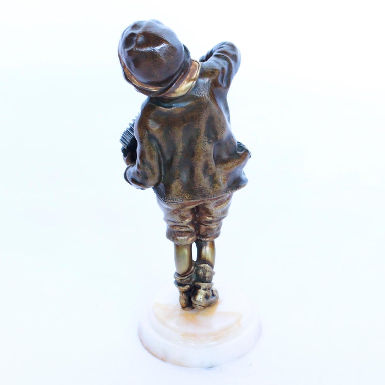 Demétre Chiparus "Lazzarone" Bronze Sculpture of a Young Boy Signed ...