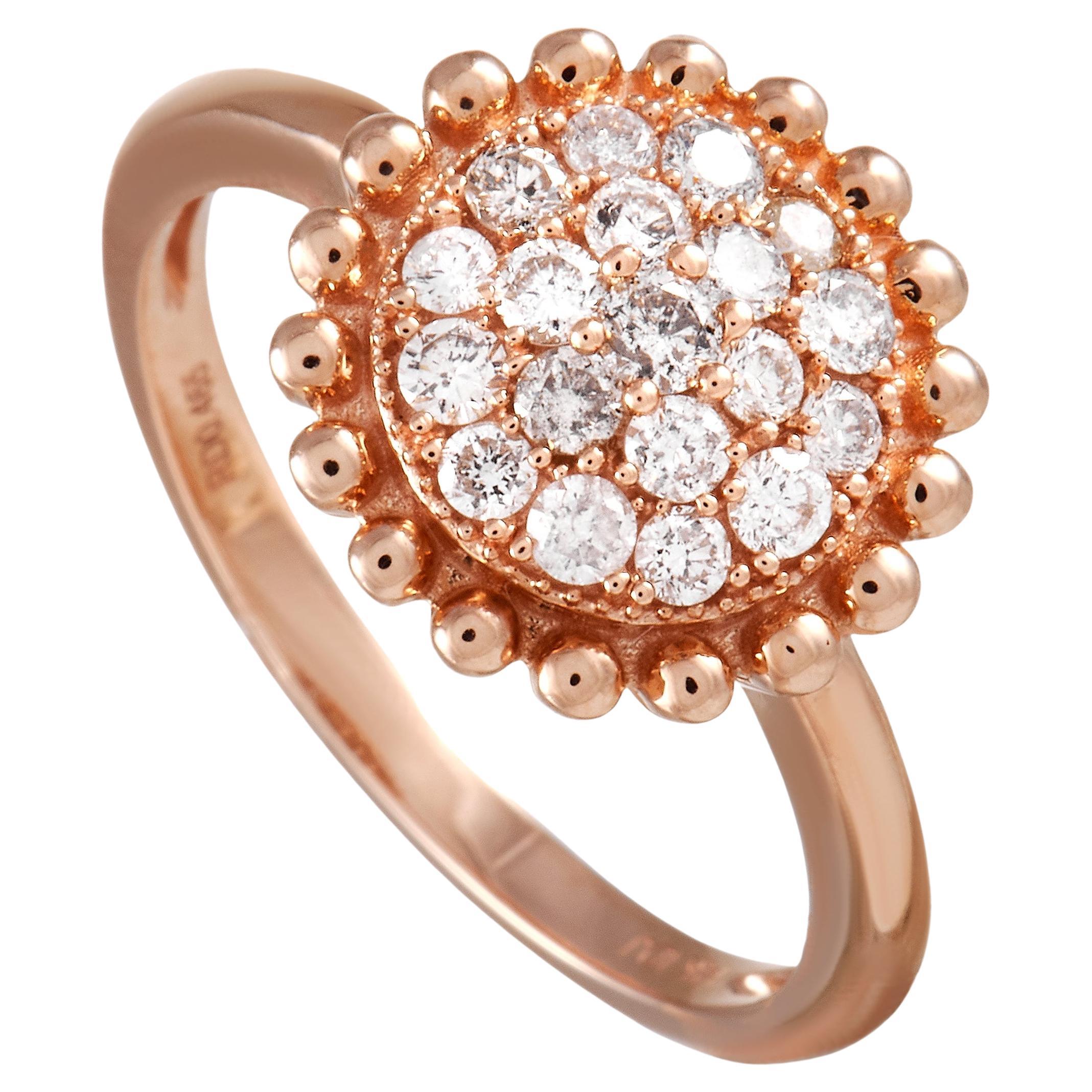 LB Exclusive Platinum 0.45 Carat Diamond and Sapphire Ring at 1stDibs