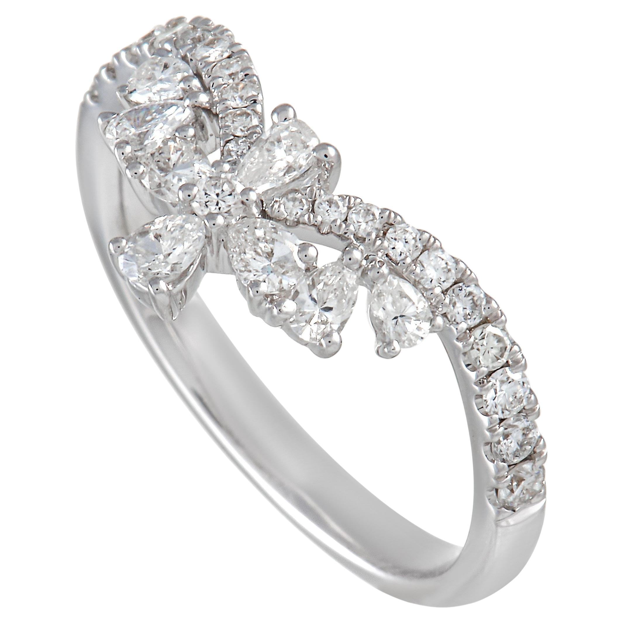LB Exclusive 14K White Gold 1.00 Ct Diamond Ring For Sale at 1stDibs