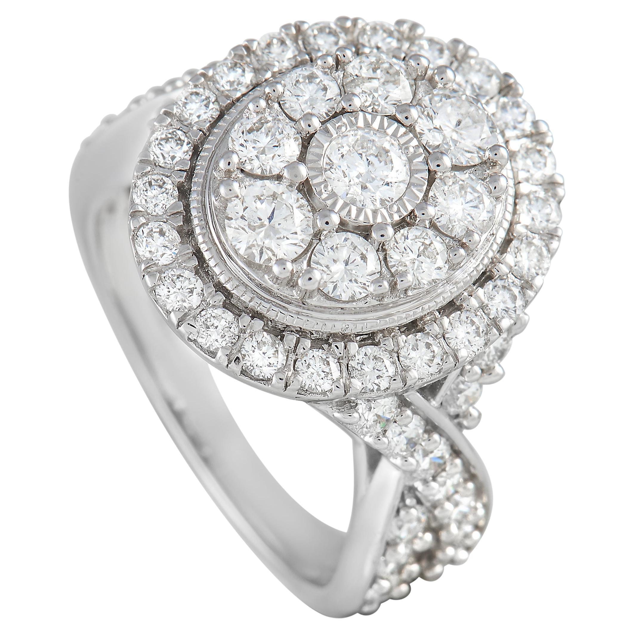 LB Exclusive 14K White Gold 1.00 ct Diamond Ring For Sale at 1stDibs