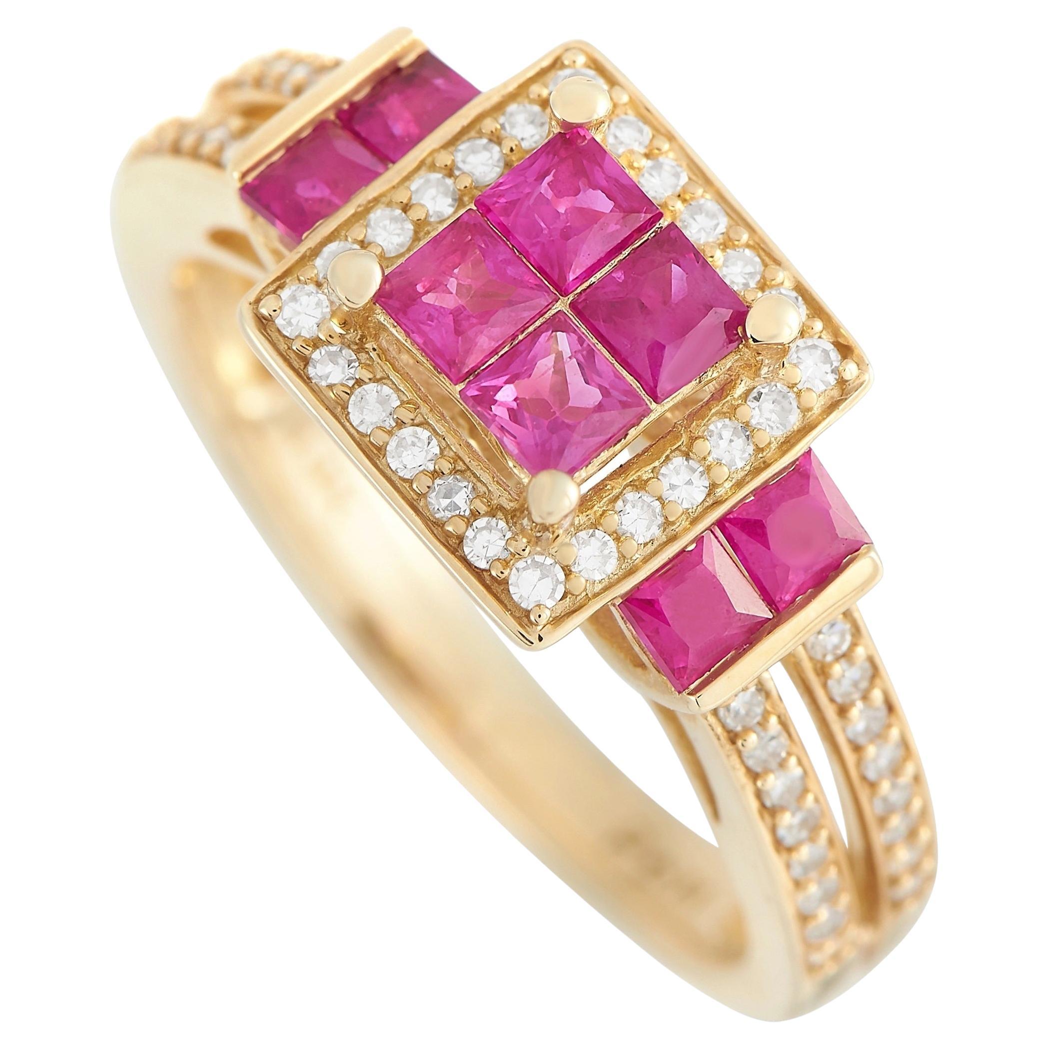 Carrera y Carrera Ruby Diamond Gold Pegasus Ring at 1stDibs