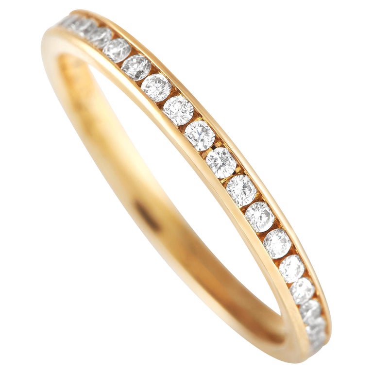 LB Exclusive 14k Yellow Gold 0.50 Carat Diamond Channel-Set Band Ring ...
