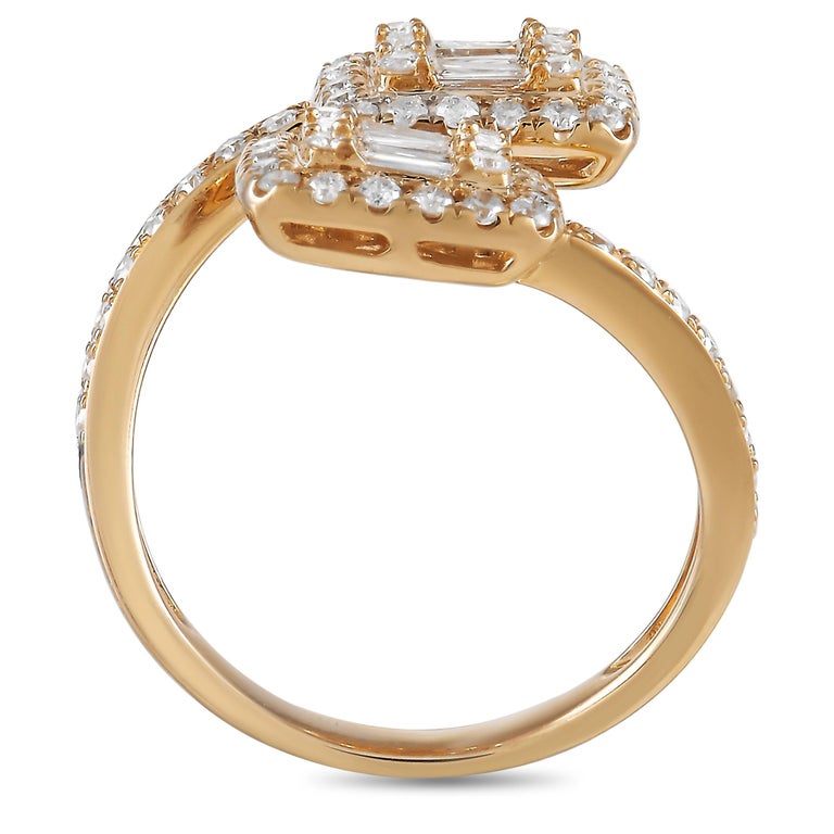 LB Exclusive 14K Yellow Gold 1.00 ct Diamond Ring For Sale at 1stDibs