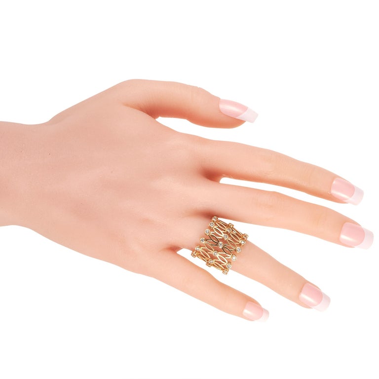 LB Exclusive 14K Yellow Gold 1.10 Ct Diamond Expandable Ring/Bracelet ...