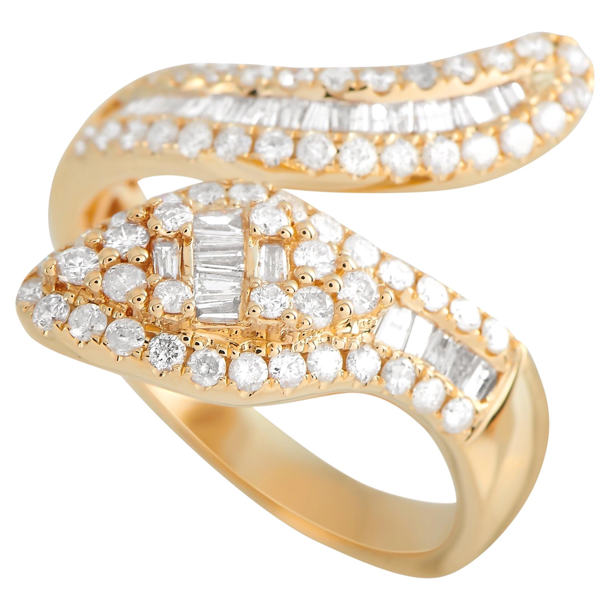 LB Exclusive 14K Yellow Gold 10.49 Ct Diamond Ring For Sale at 1stDibs